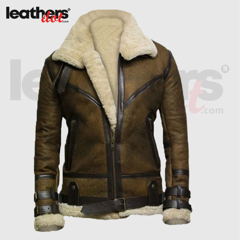V-Bomber Down Goose Leather Jacket For Men | dotleathers