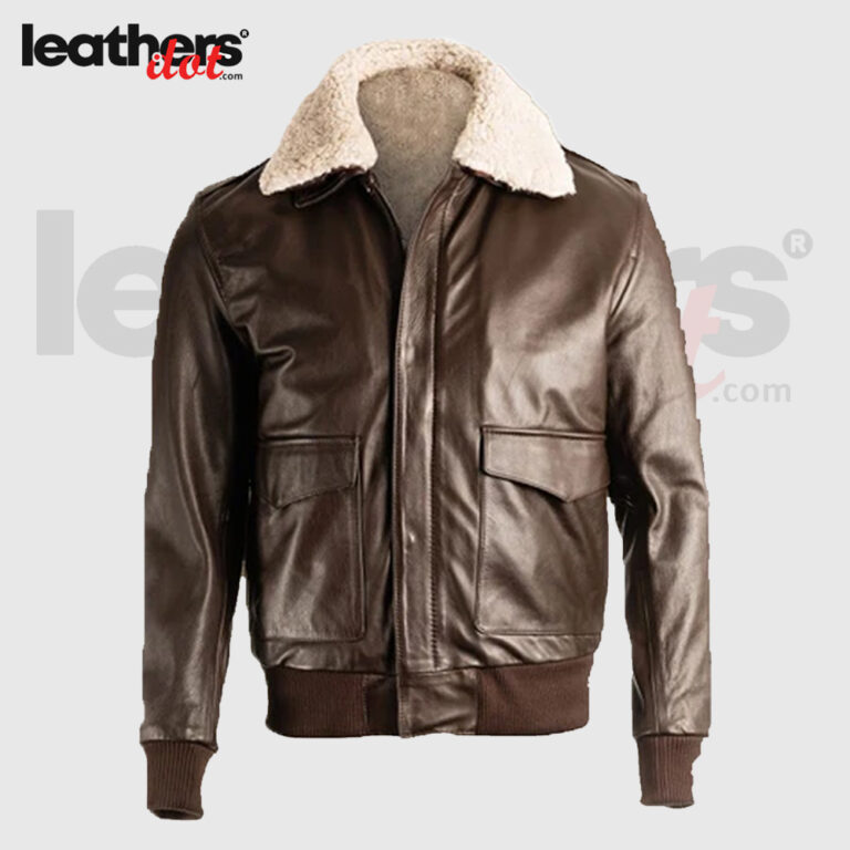 V-Bomber Down Goose Leather Jacket For Men | dotleathers