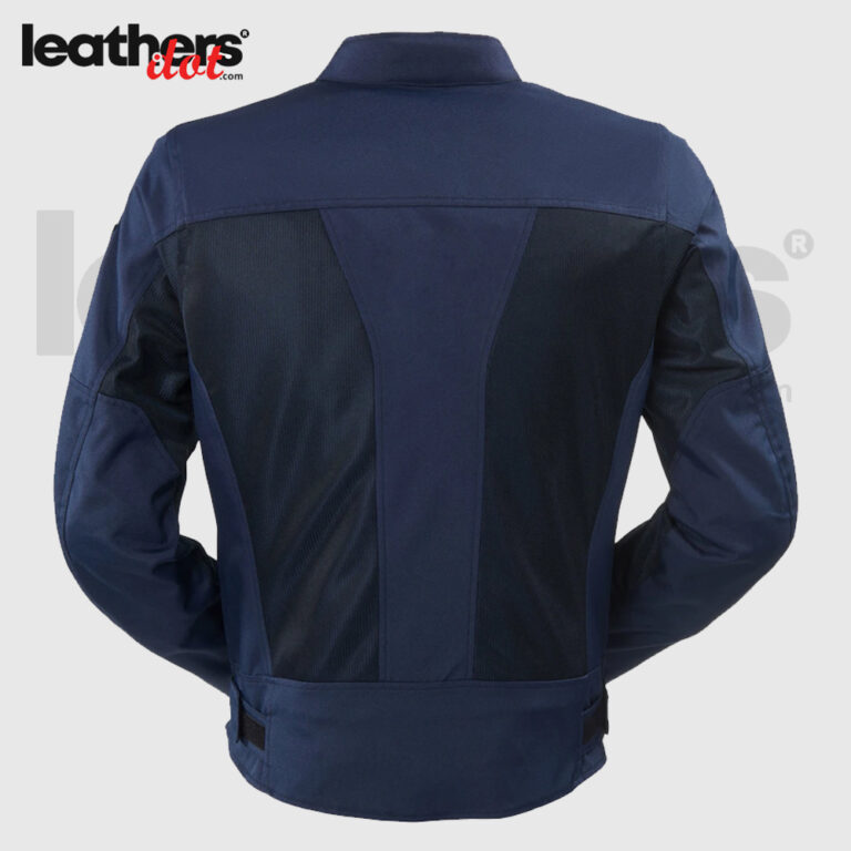 600D Fabric Polyester Motorcycle Textile Blue Jacket | Dotleathers