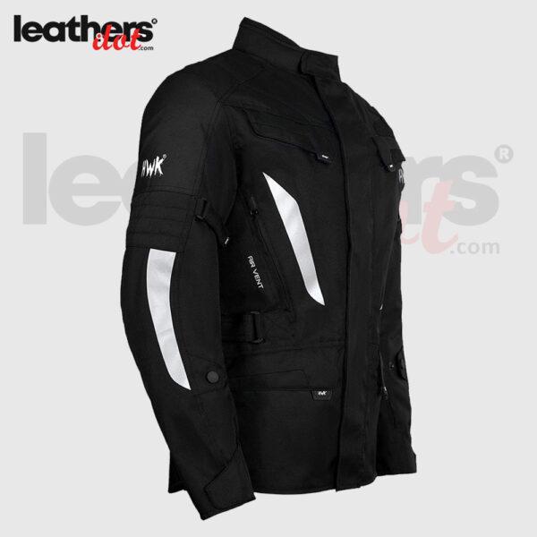 Black Touring Men's Motorcycle Adv Dual Sport CE Armored Jacket